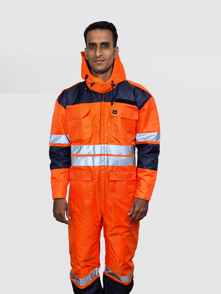 BM POLARTEC Winter Coveralls - High-Viz Dual Color with Reflective tap ...
