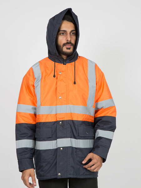 Parka Jacket Dual Colour with 3M Reflective Tapes (For Upto -20 degree ...